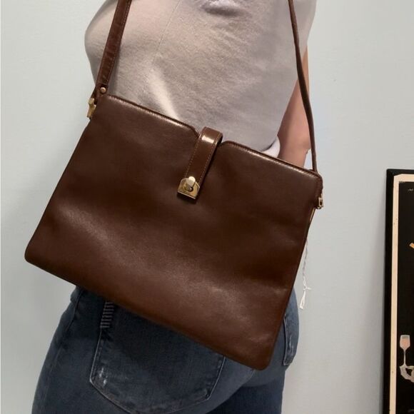 Susan Gail | Bags | Vintage Susan Gail Brown Leather Shoulder Bag Mcm ...